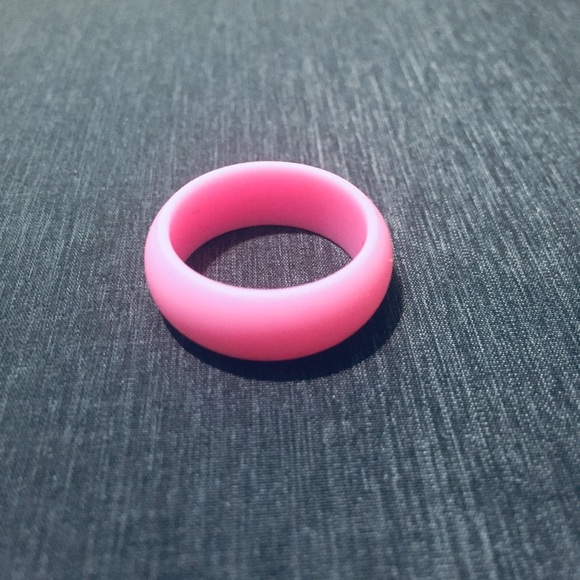 Jewelry | Pink Silicone Band Rubber Ring Size 9 | Poshmark